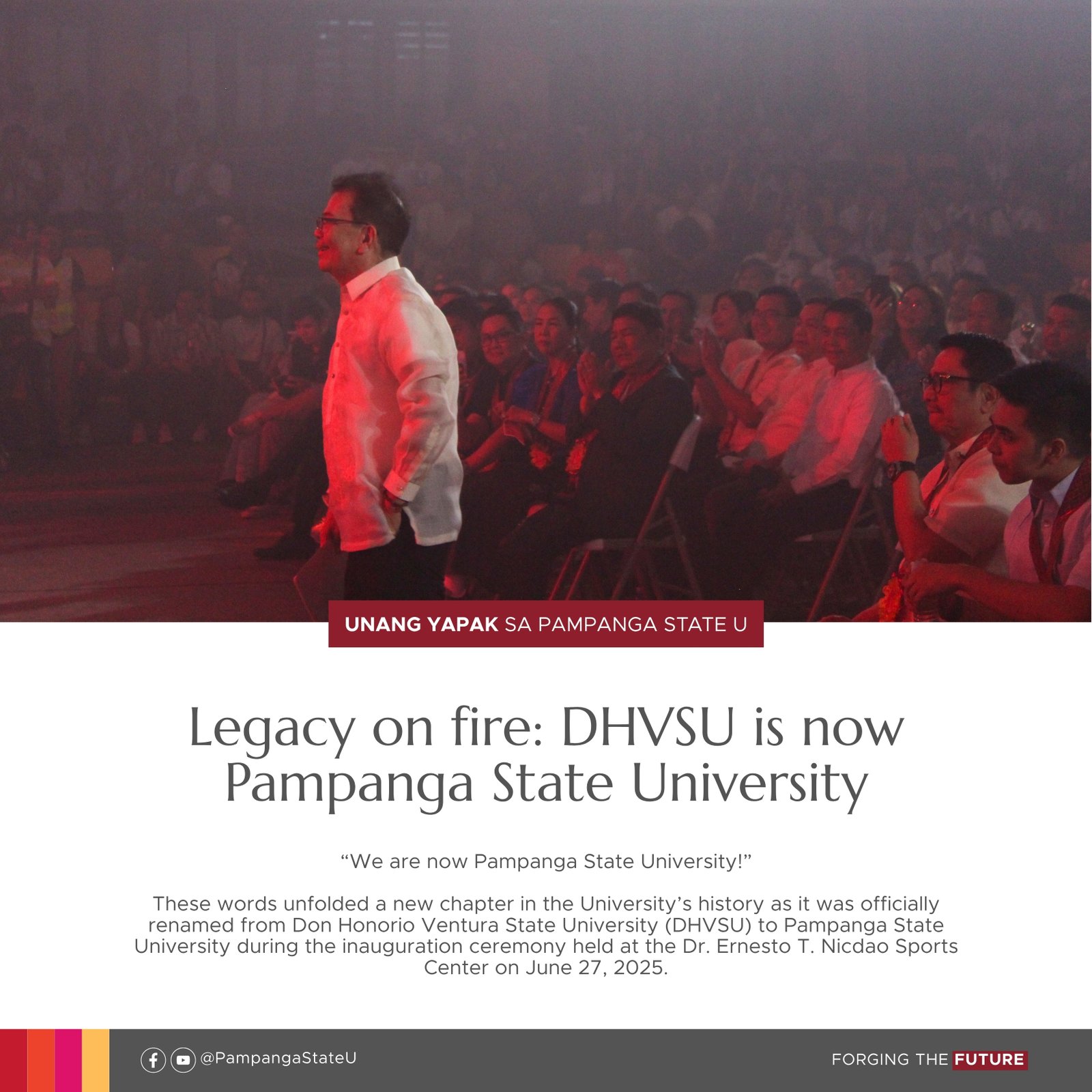 Legacy on fire: DHVSU is now Pampanga State University